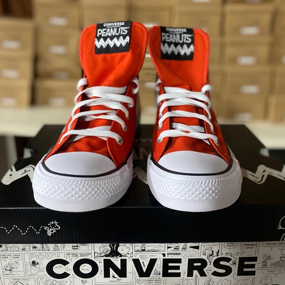 Converse | Shoes | Converse Peanuts Gang Red Chuck Taylor All Star Hi ...